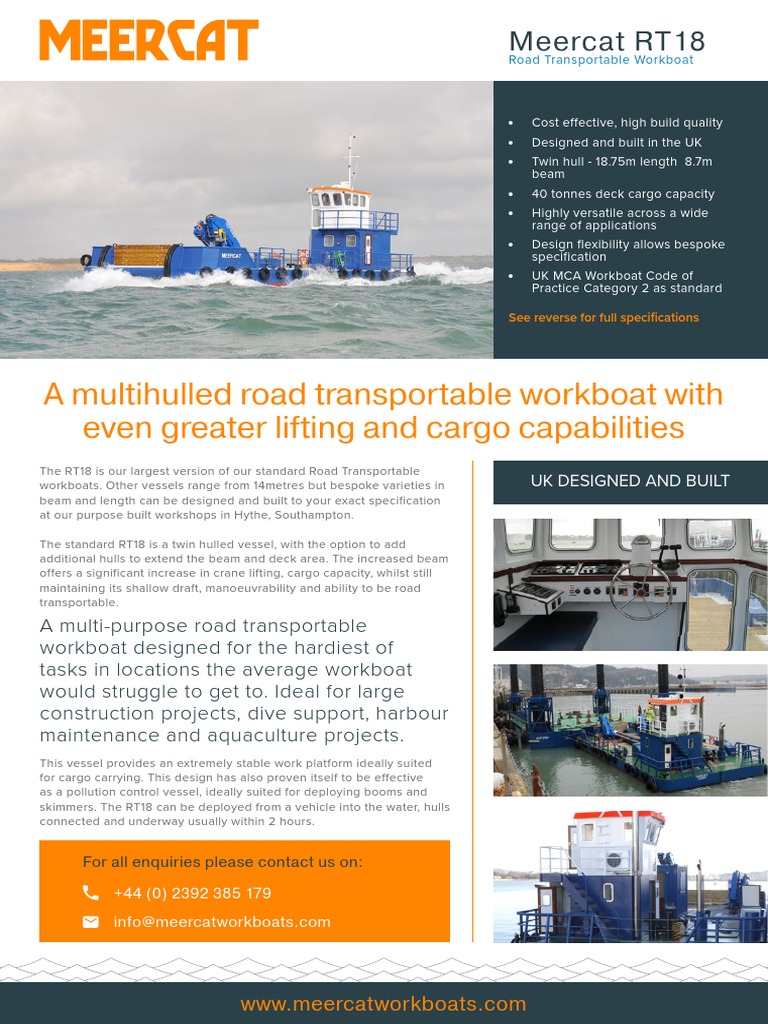 Meercat RT18 2017 | PDF | Boats | Crane (Machine)