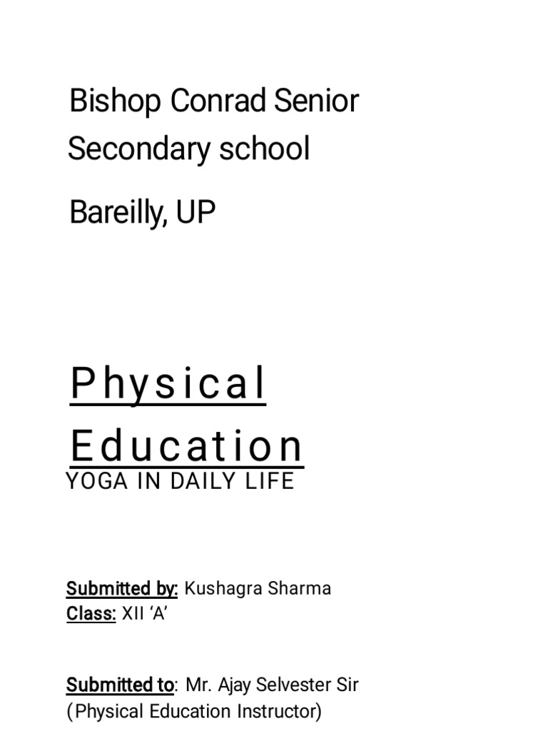 2 PHE Project Main | PDF | Yoga | Asana