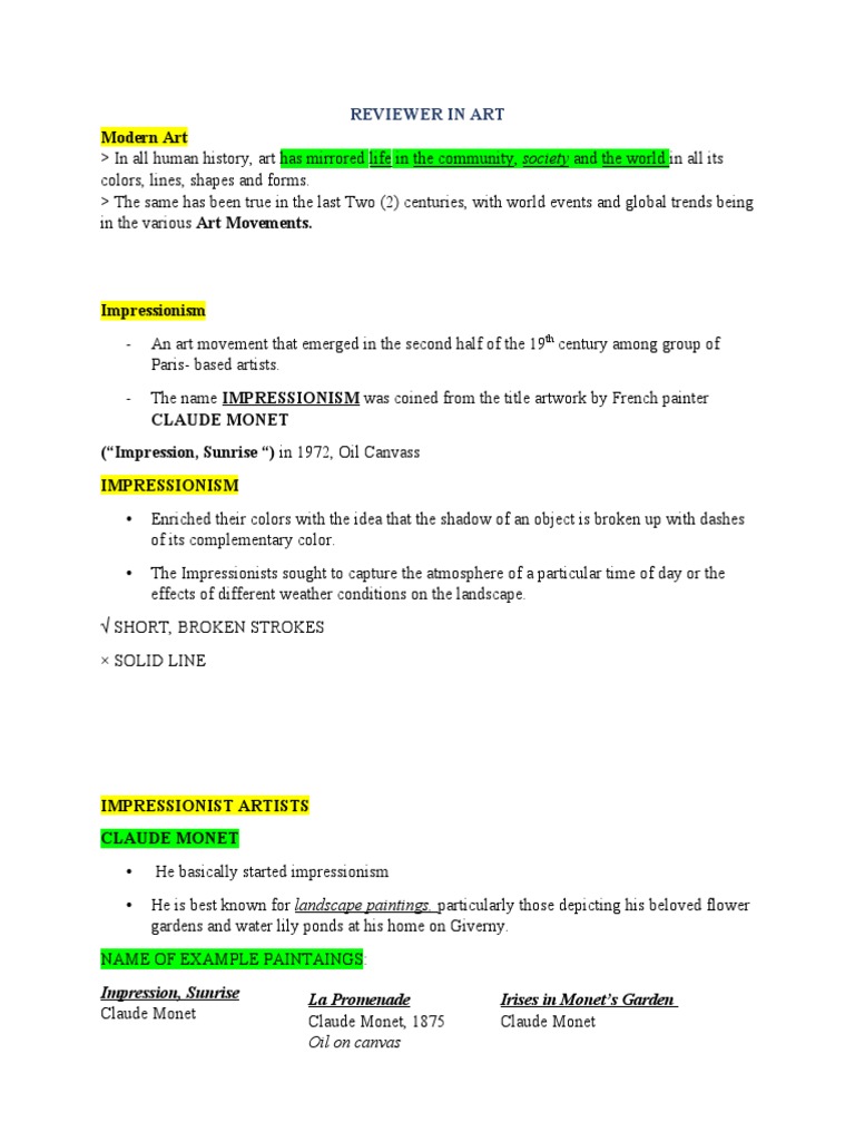 Reviewer in Art Q1 | PDF | Abstract Art | Cubism