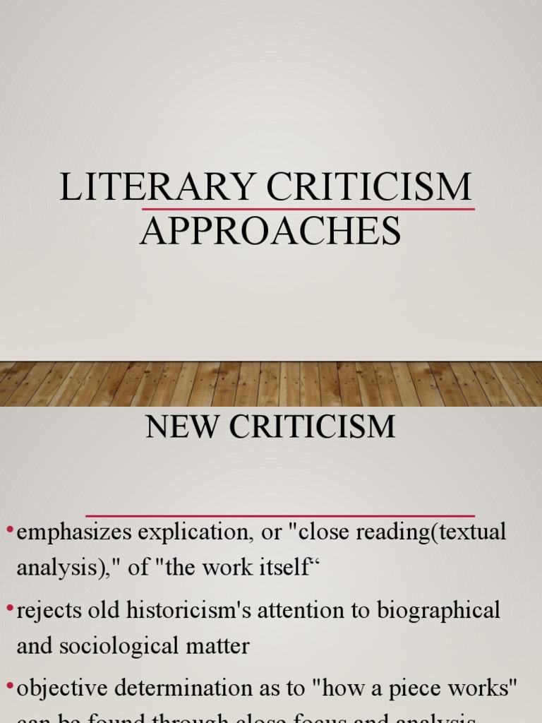 Literary Criticism Approaches | PDF | Social Science