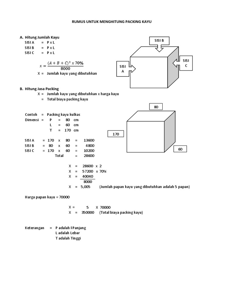 Rumus Untuk Menghitung Packing Kayu | PDF