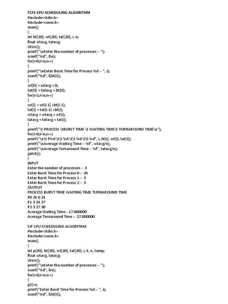 Spos 1 Cpu Scheduling Algorithm Pdf Computer Engineering System Software
