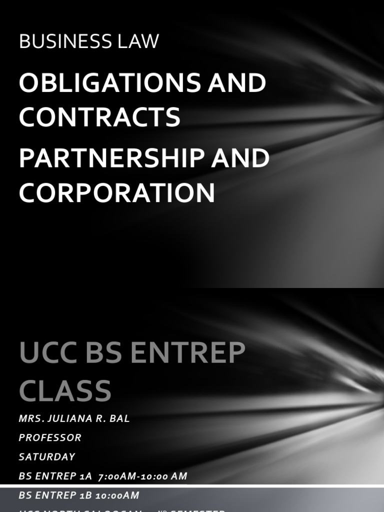 Business Law PPT Vc1 | PDF | Law Of Obligations | Lease