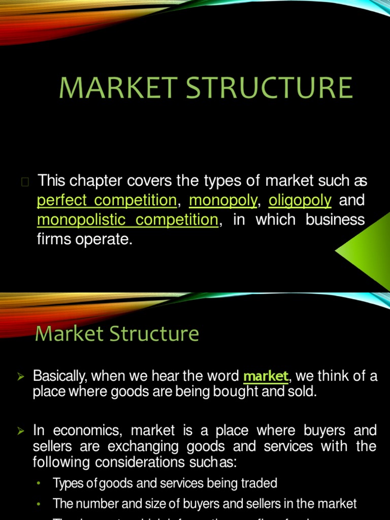 Economics Market Structure | PDF