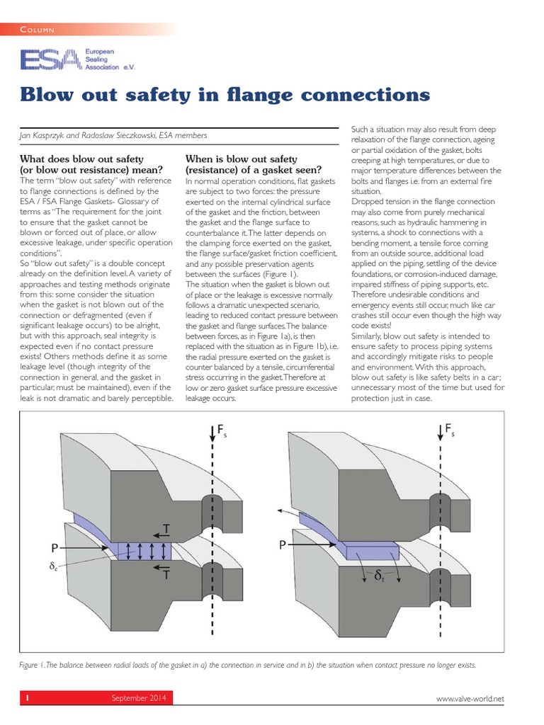 Blow Out and Safety in Flange Connections | PDF