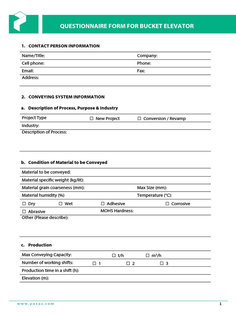 Elevator Questionnaire en | PDF