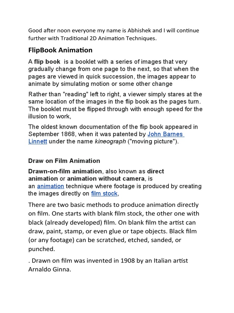 Animation PPT Script 6th Sem | PDF