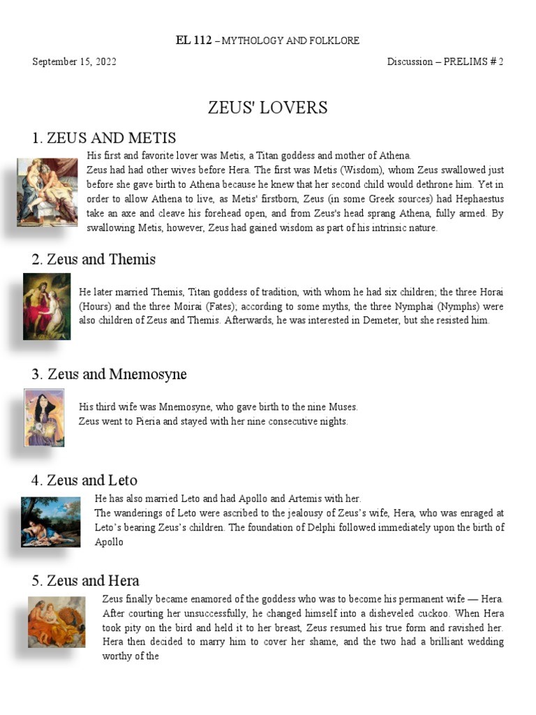 2 EL 112 - Zeus Lovers | PDF | Zeus | Hera