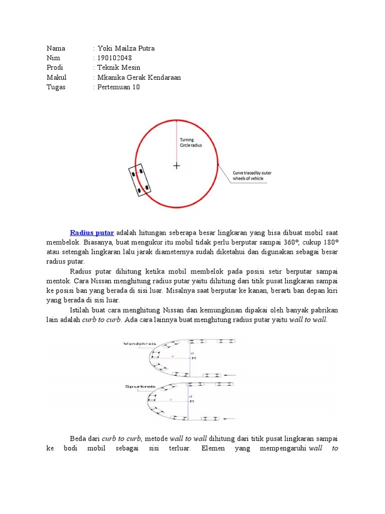 Memahami Radius Putar Kendaraan | PDF | Teknologi & Rekayasa
