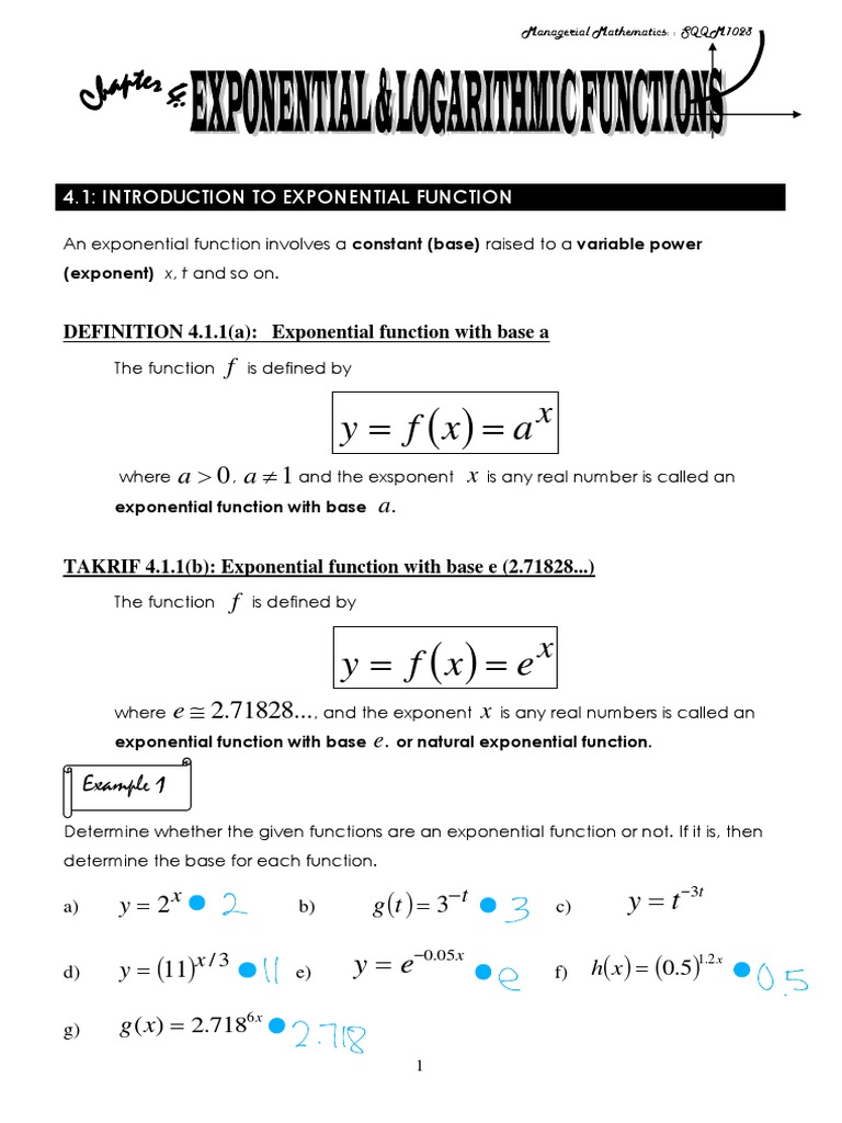 C4 | PDF | Logarithm | Function (Mathematics)