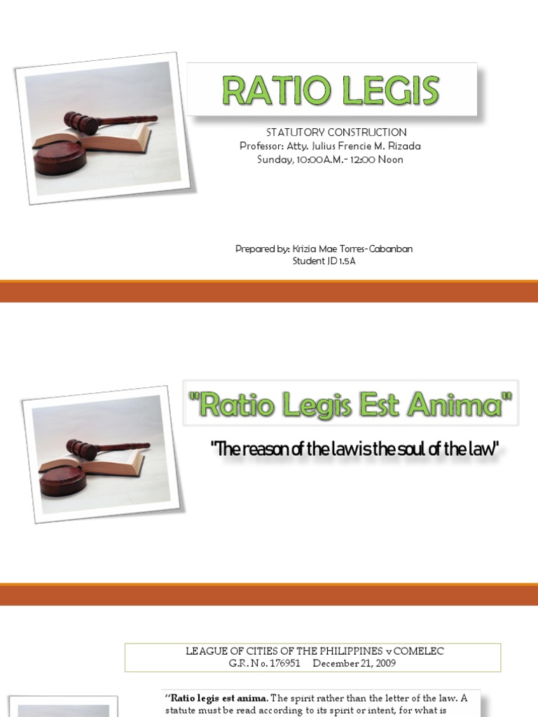 Presentation Ratio Legis | PDF