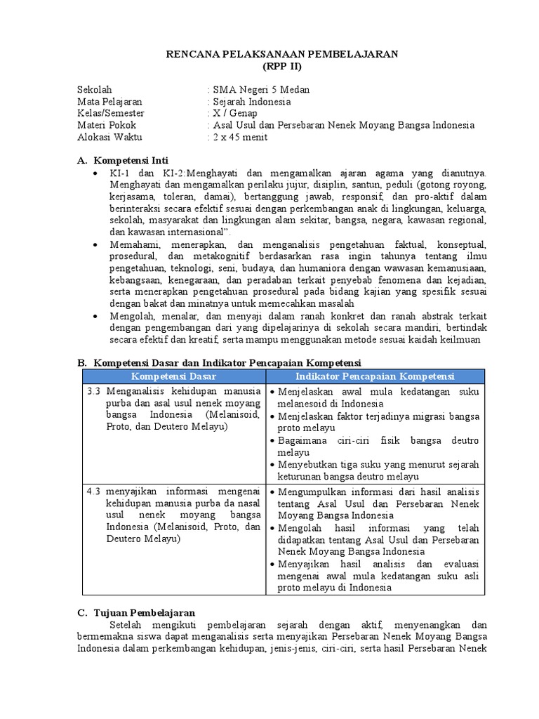 RPP Dan FORMAT PENILAIAN | PDF