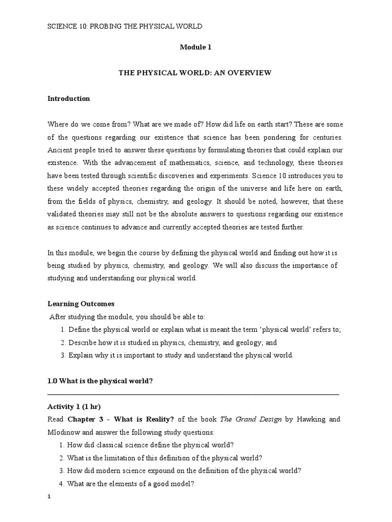 The Physical World | PDF