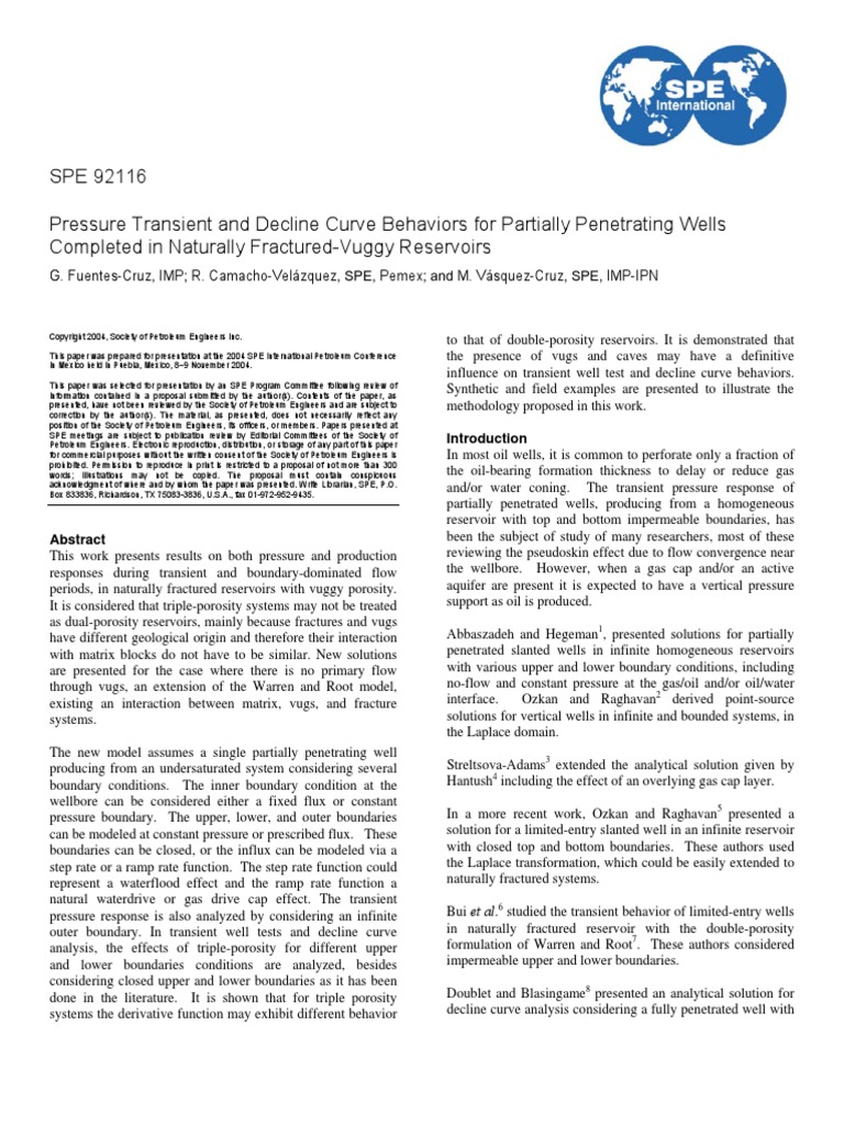 SPE DL 33 SPE 092116 (Camacho) Pressure Transient and Decline Curve ...