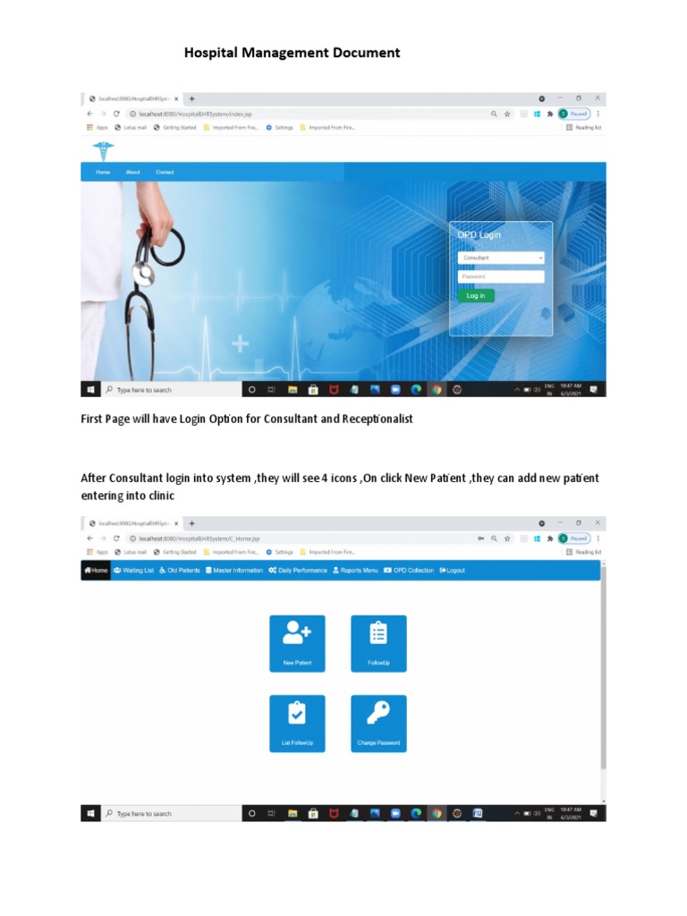 Hospital Managment Document | PDF | Medical Prescription | Hospital