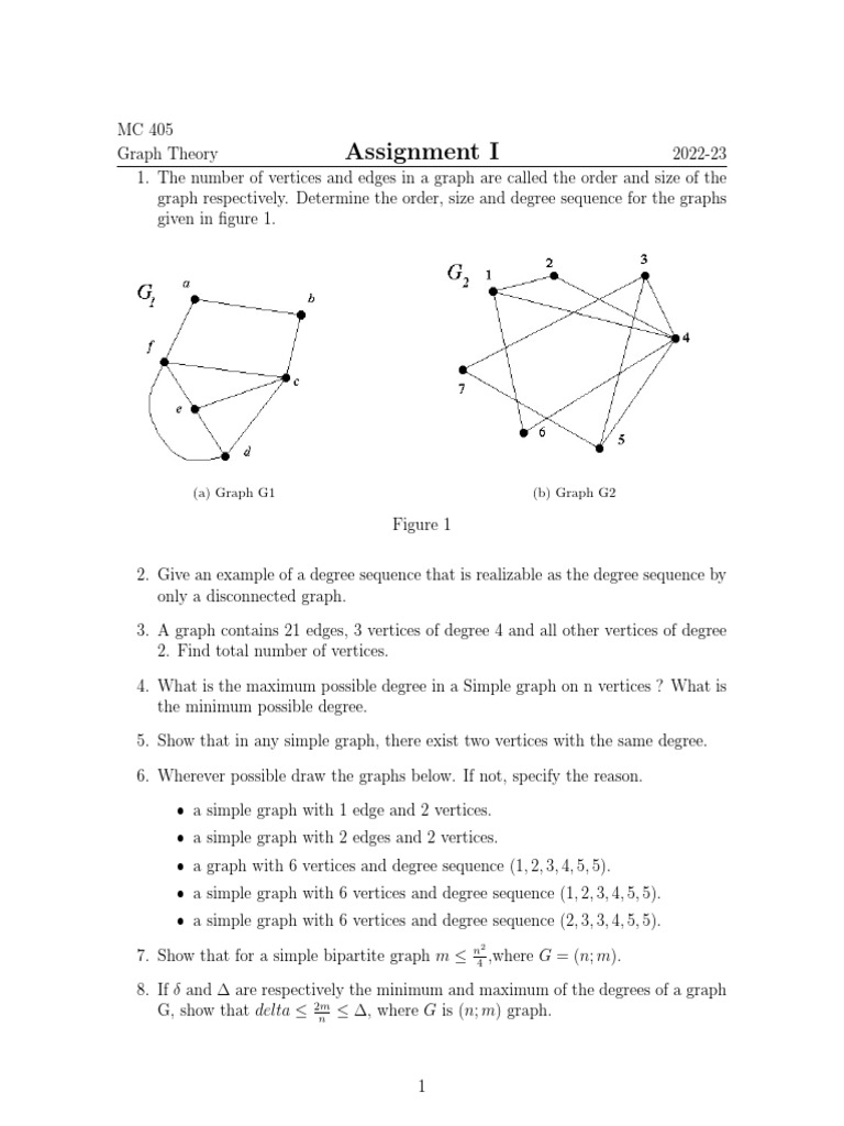 Assignment I | PDF | Mathematical Concepts | Mathematical Relations