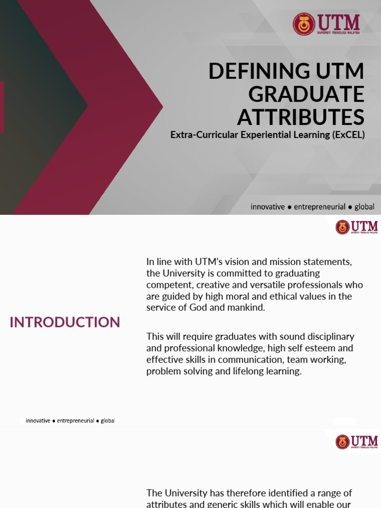 UTM Graduate Attributes Guide | PDF | Leadership | Critical Thinking