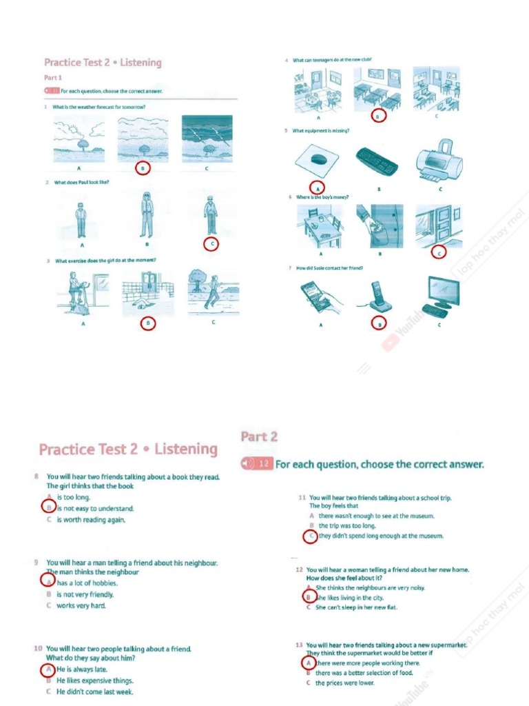 B1 Preliminary EXAM TRAINER 2020 - Key - LOP - HOC - THAY - MOL | PDF