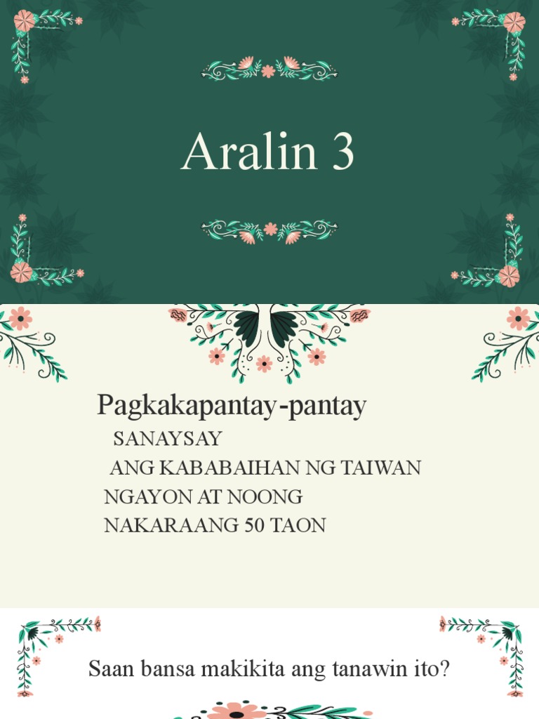 Yunit 2-Aralin 3 | PDF