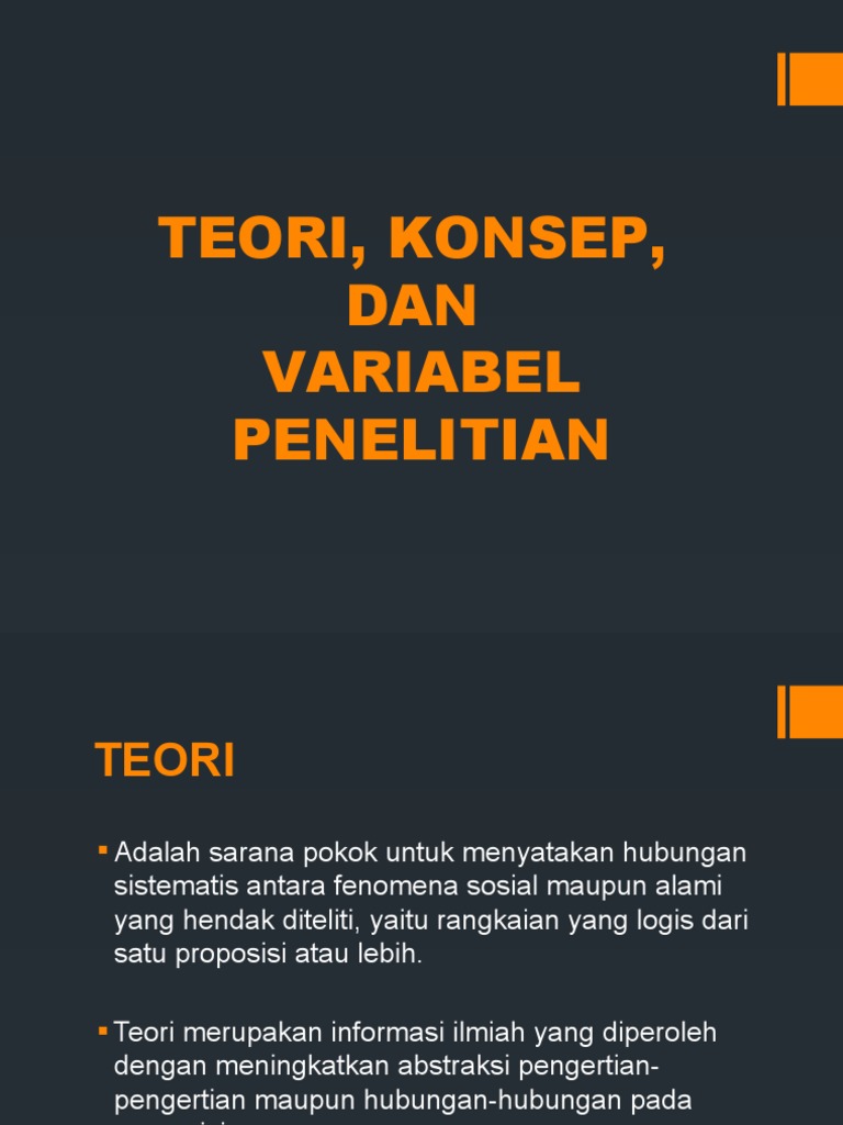 Teori, Konsep, Dan Variabel | PDF