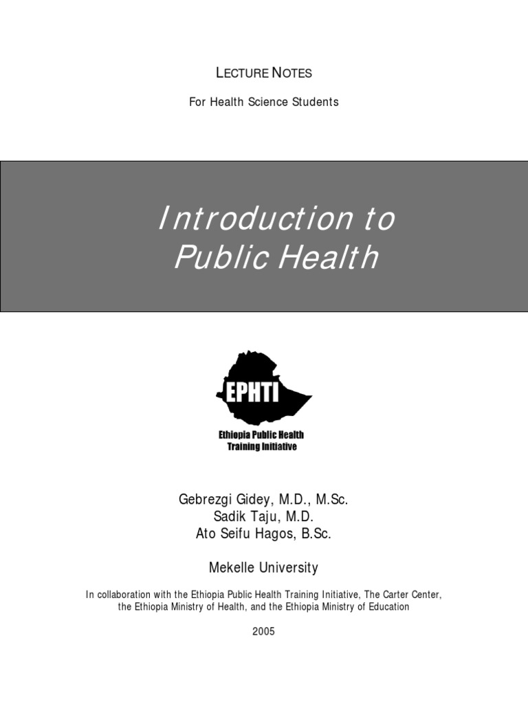 Introduction To Public Health' - 073313 | PDF | Wellness
