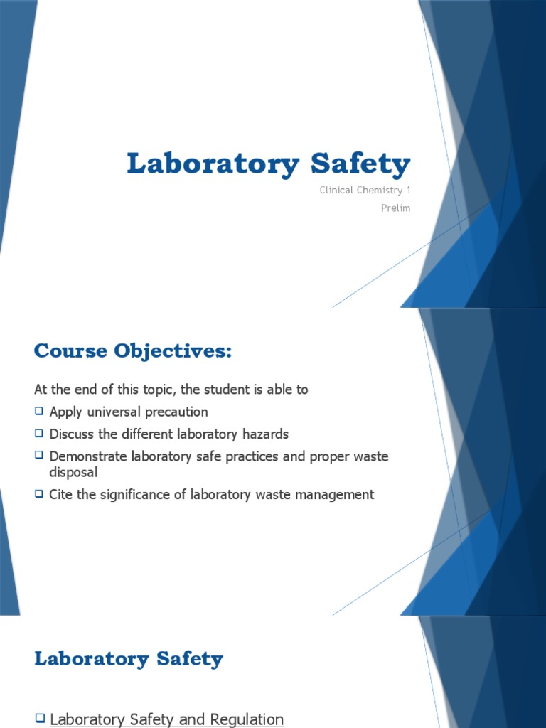 Week 1 - Laboratory Safety | PDF