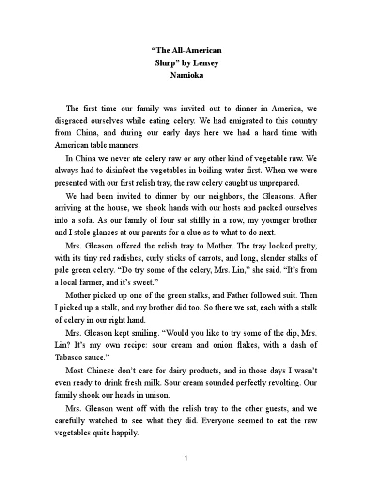 All American Slurp | PDF | Grammatical Tense | English Language