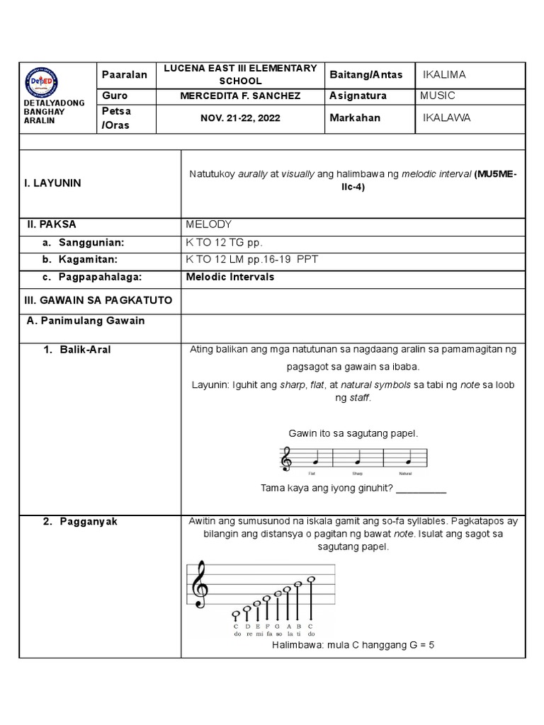 Dlp-Mapeh Music 5 Q2 W3 | PDF