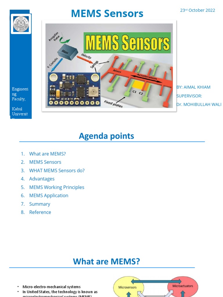 MEMS Sensors: Applications and Principles | PDF ...