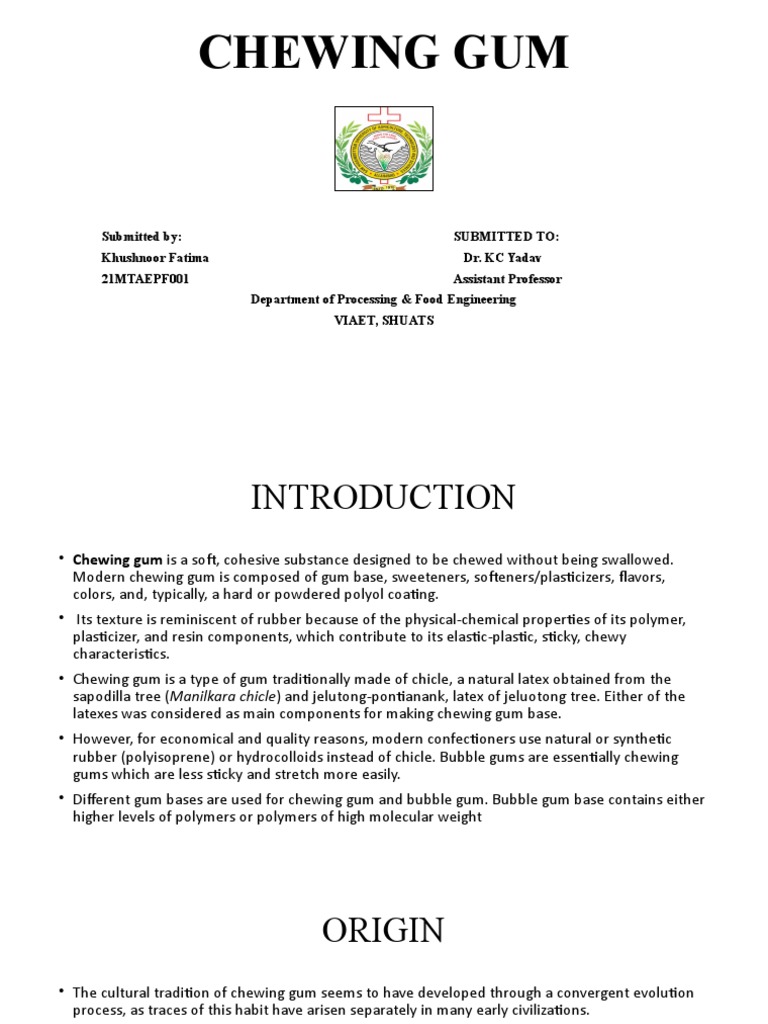 Chewing Gum Khushnoor Fatima | PDF