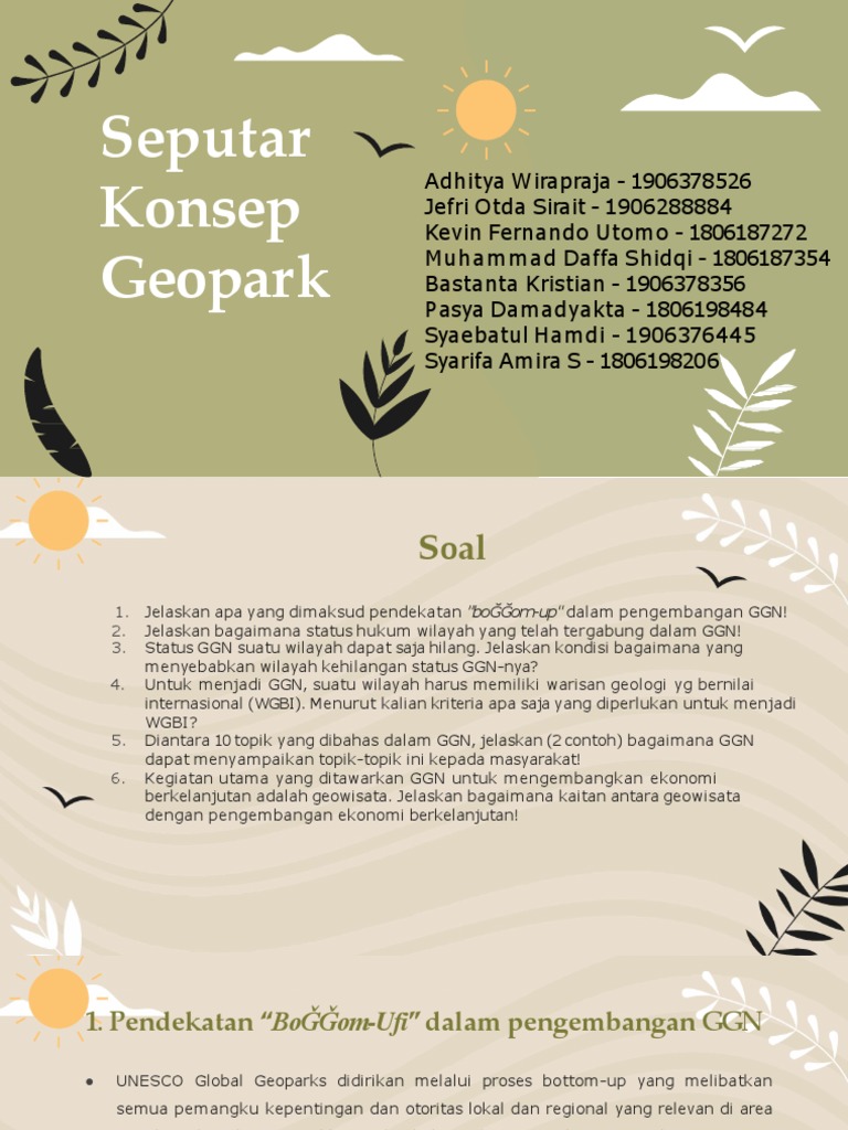 Seputar Konsep Geopark - Kelompok 16 | PDF