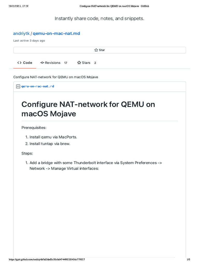 Configure NAT-network For QEMU On macOS Mojave GitHub | PDF | Computer Networking | Computing ...