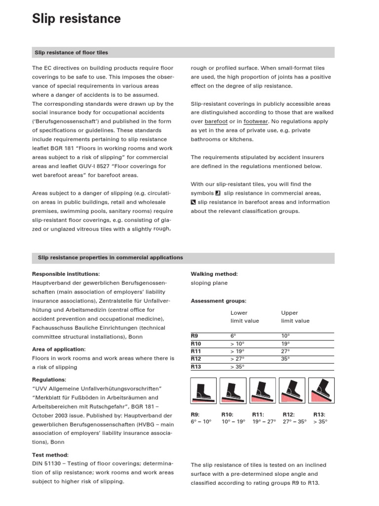 Slip Resistance Requirements for Floor Coverings in Commercial and ...