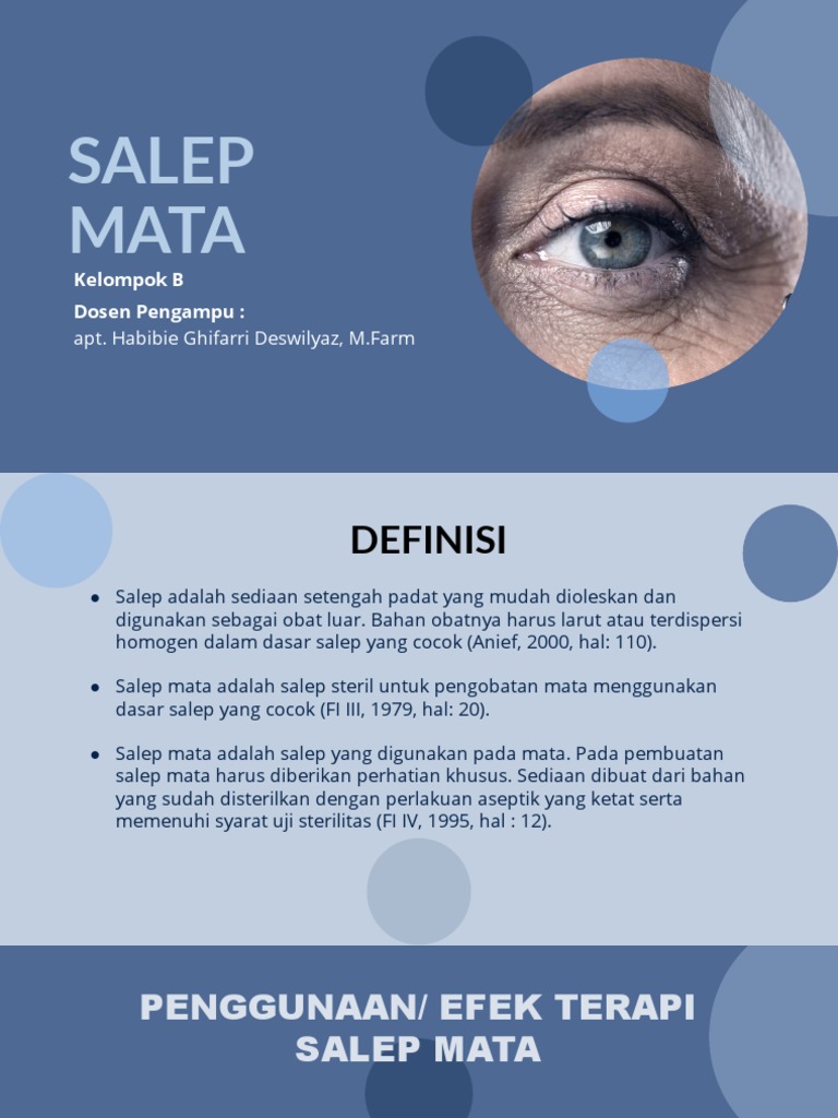 Sediaan Salep Mata Steril | PDF