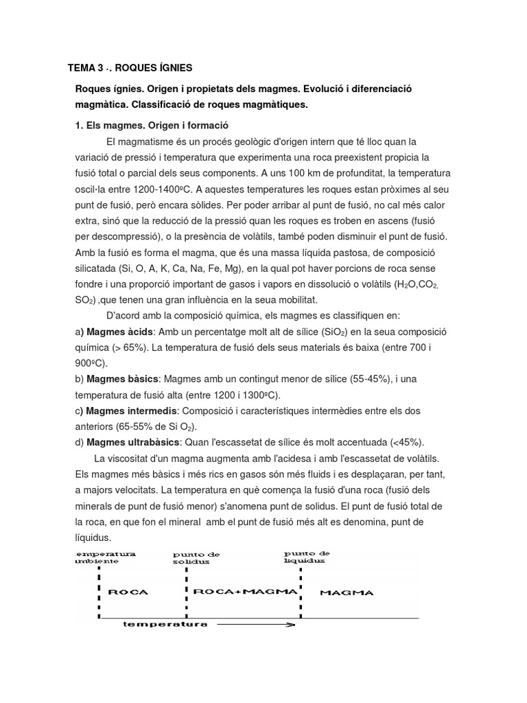 Tema 3 Roques Ígnies | PDF