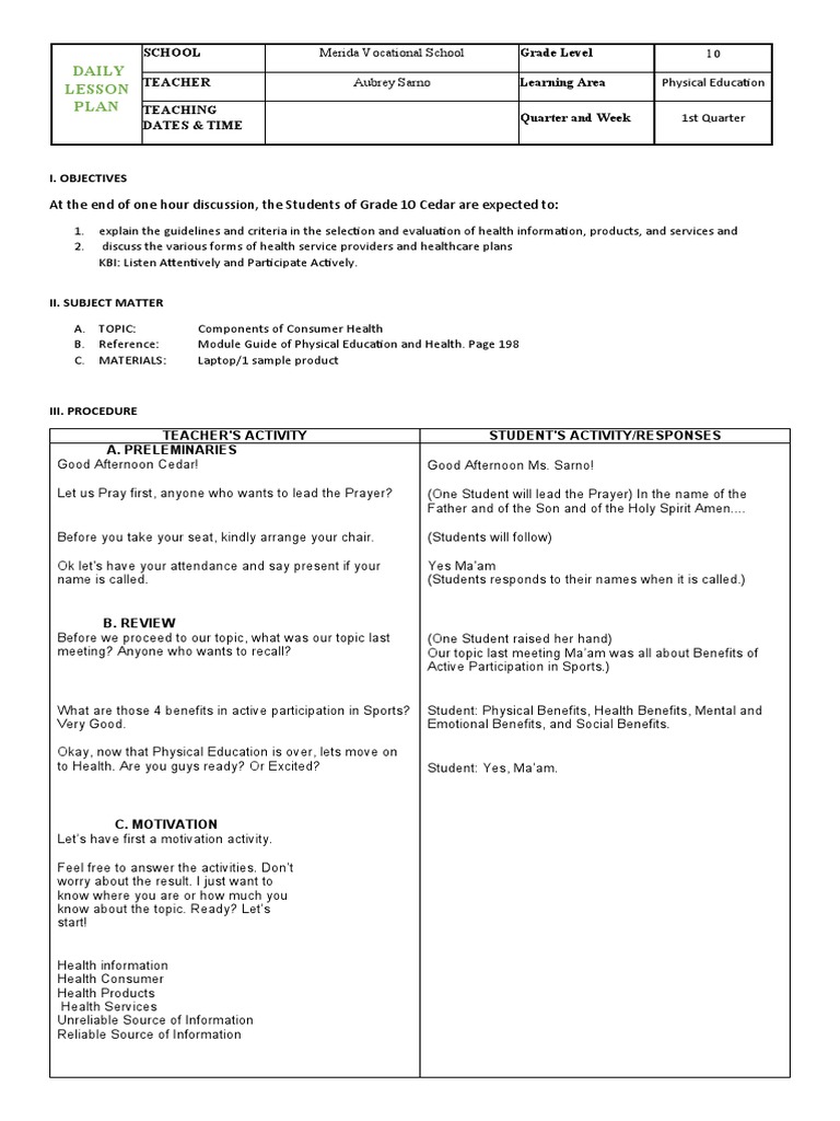 LP - Components of Consumer Health | PDF | Health Care | Nursing