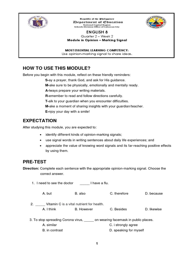 English 8 Q2 Week 2 | PDF
