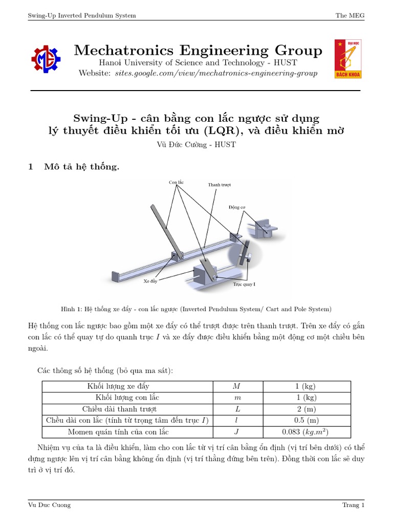 Swing-Up Inverted Pendulum System | PDF
