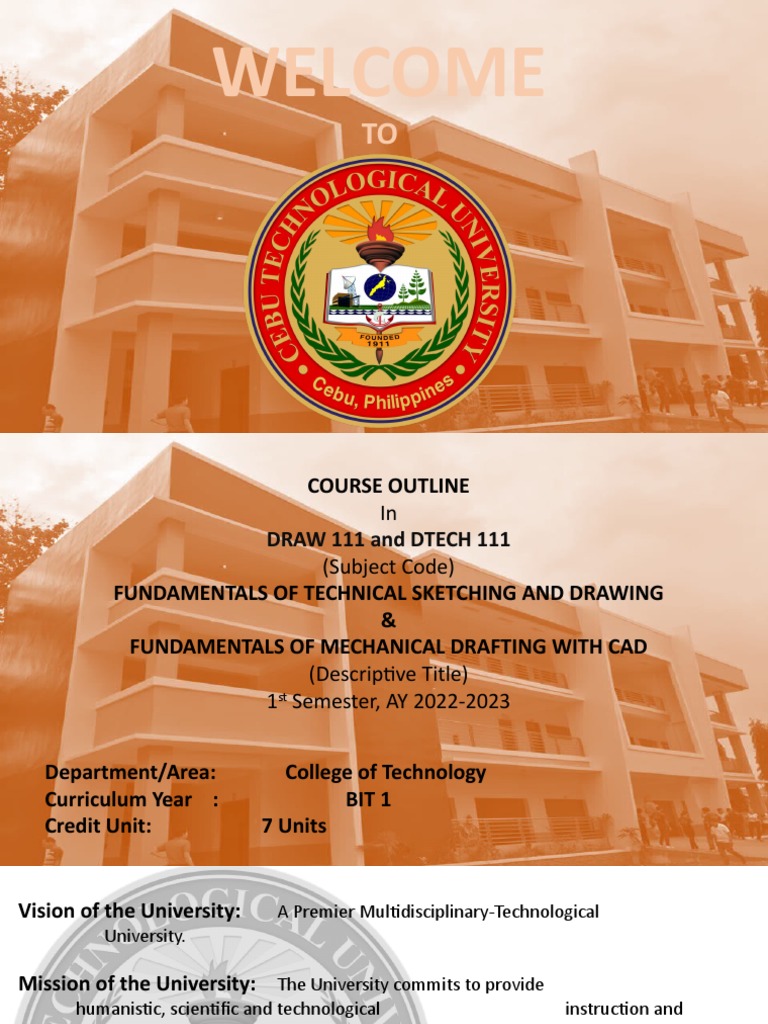Technical Drafting Course Overview | PDF | University | Higher Education