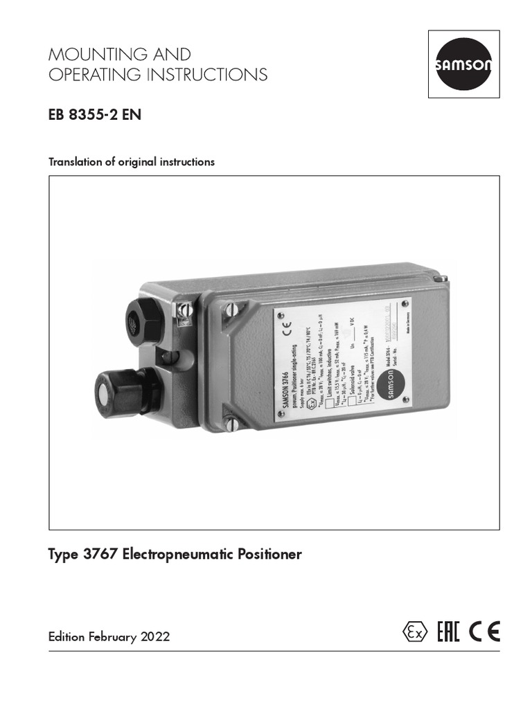 Samson Positioner | PDF | Valve | Safety