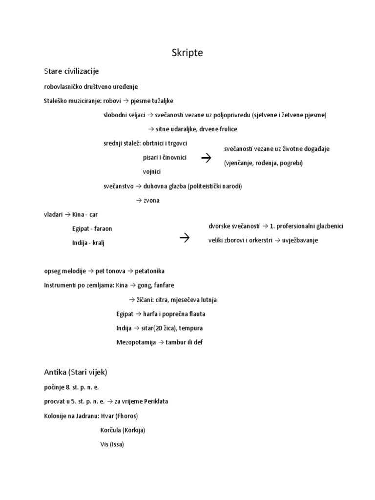 Skripte - Glazbeni | PDF