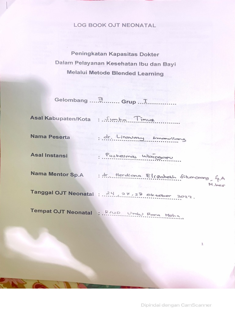 OJT Neonatal - DR - Linawaty Simanullang | PDF