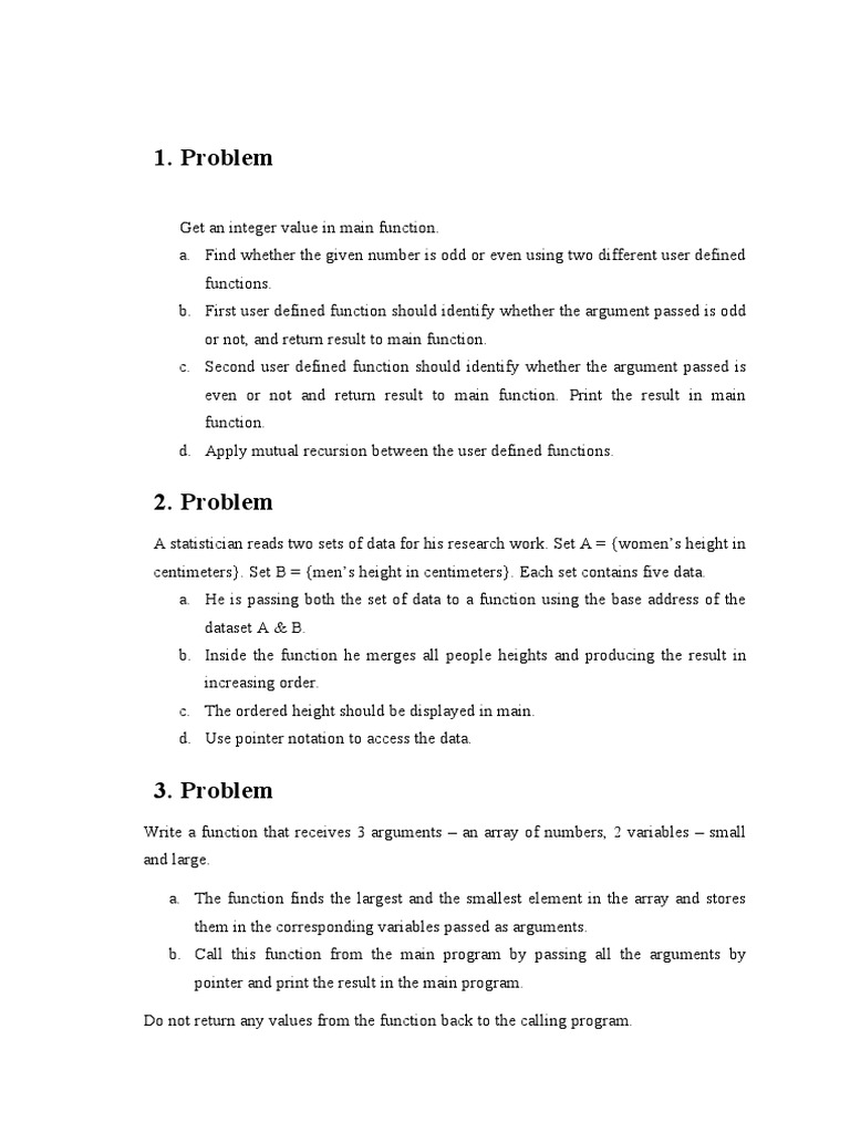 C Language - Questions | PDF | Function (Mathematics) | Subroutine