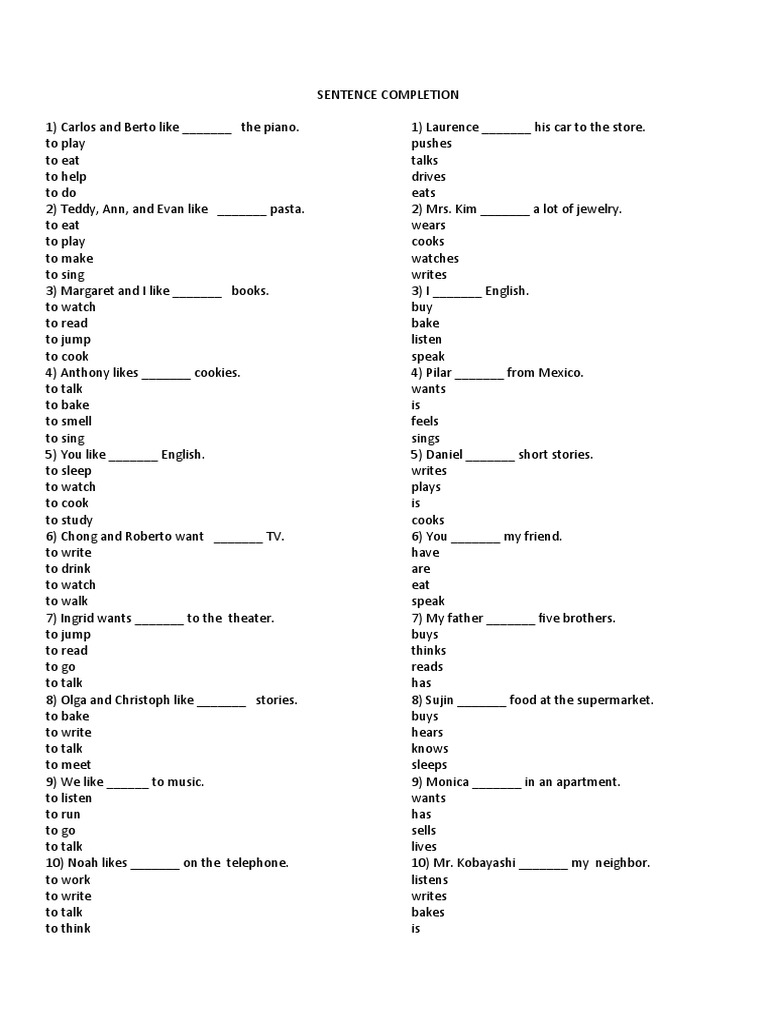 Sentence Completion III | PDF