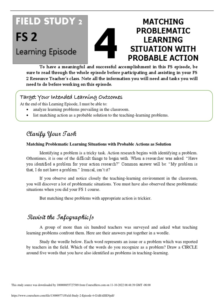 Field Study 2 Episode 4 GABAISEN PDF | PDF