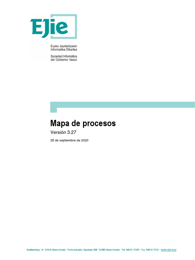 7.2 EJIE Mapa de Procesos v3.27 | PDF | Planificación estratégica ...