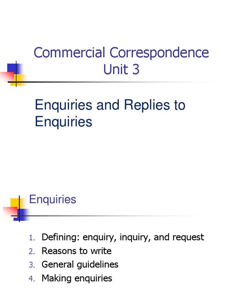 CC Unit 3, Enquiries For Sts | PDF | Advertising | Marketing