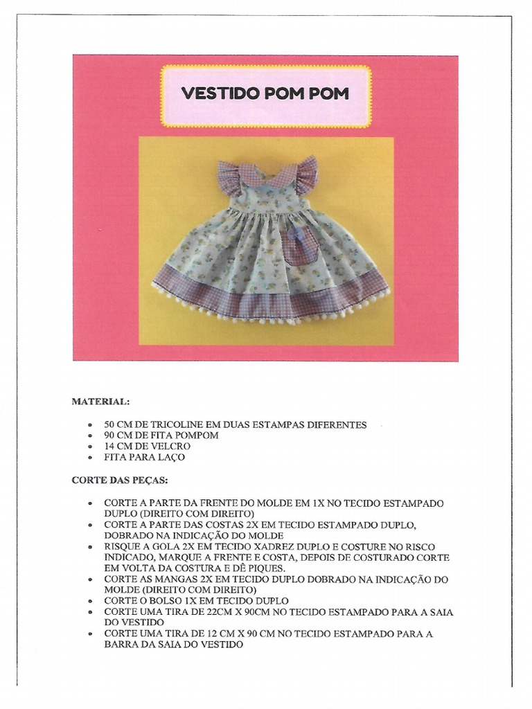 1 Apostila Vestido Pom Pom | PDF