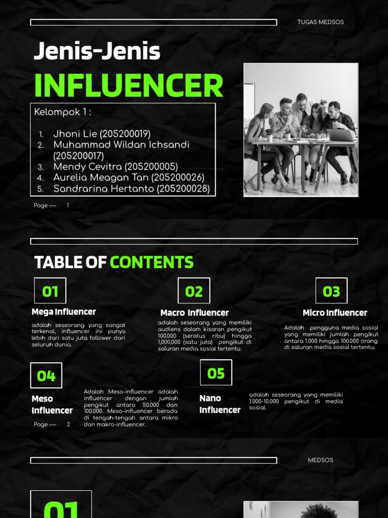 Jenis-Jenis Influencer | PDF