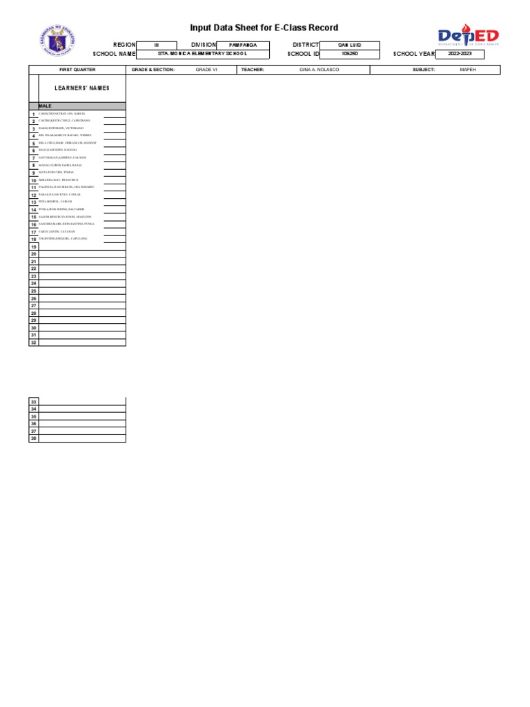 Grade 6 1st Quarter-Mapeh | PDF